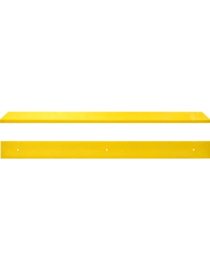 4' Yellow, Heavy-Duty Solid Recycled Plastic Parking Block w/14 ...