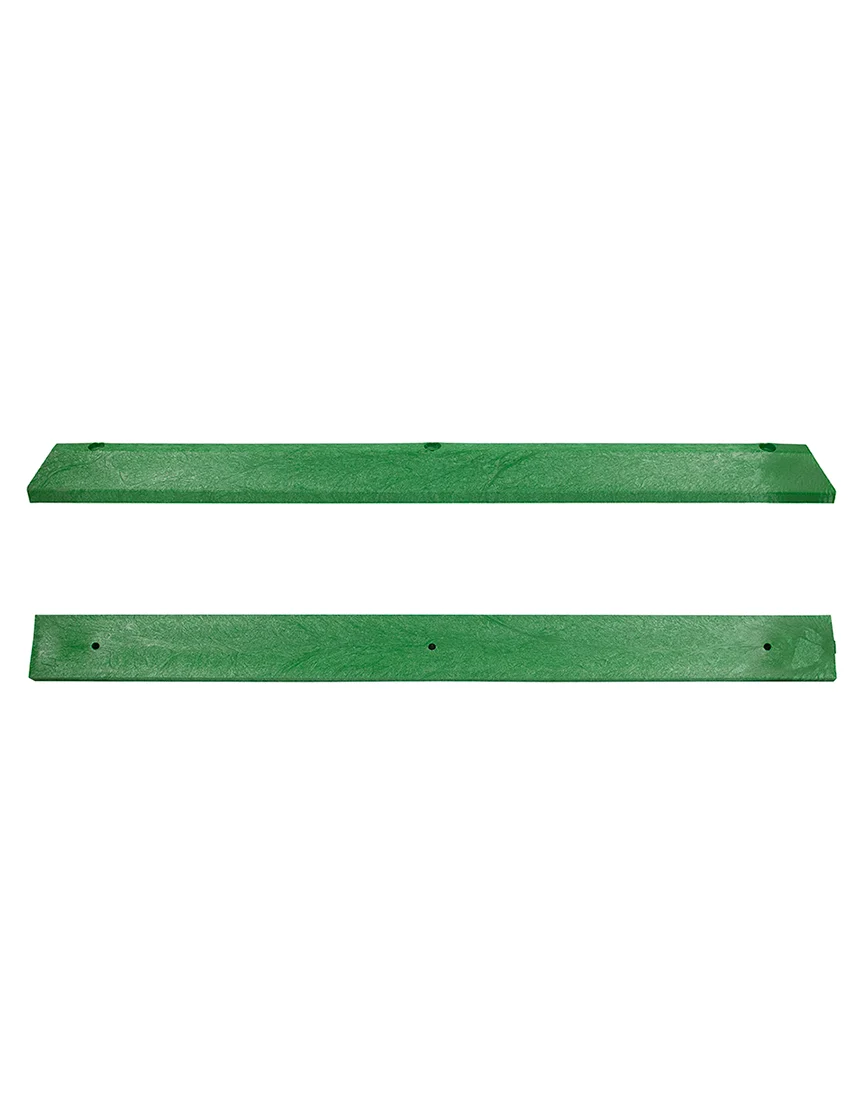 6' EV Green, Heavy-Duty Solid Recycled Plastic Parking Block w/12 ...