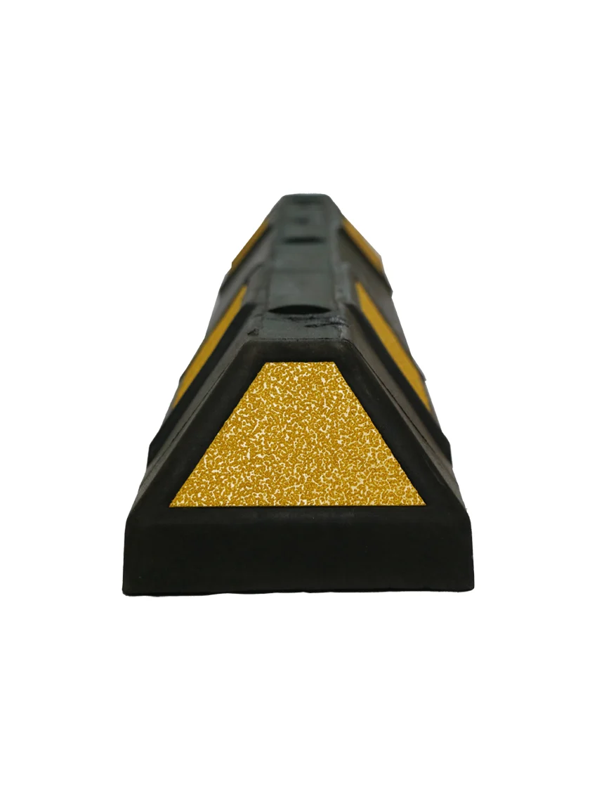 3' Yellow Parking Block w/ Galvanized Steel Spikes | PBRE3YS | Traffic ...