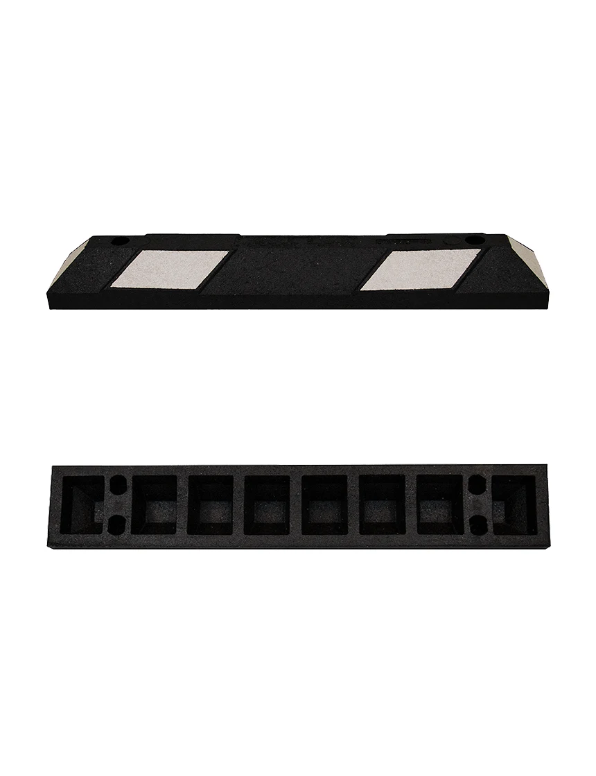 3' Recycled Rubber Parking Blocks | PBRR3WR | Traffic Safety Store
