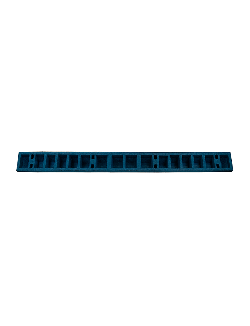 6' Blue Recycled Rubber Parking Block w/White Reflective Tape & 12 ...