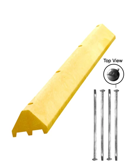 8' Long x 9.5" Wide x 7" Tall, Solid Yellow, Recycled Plastic Truck ...