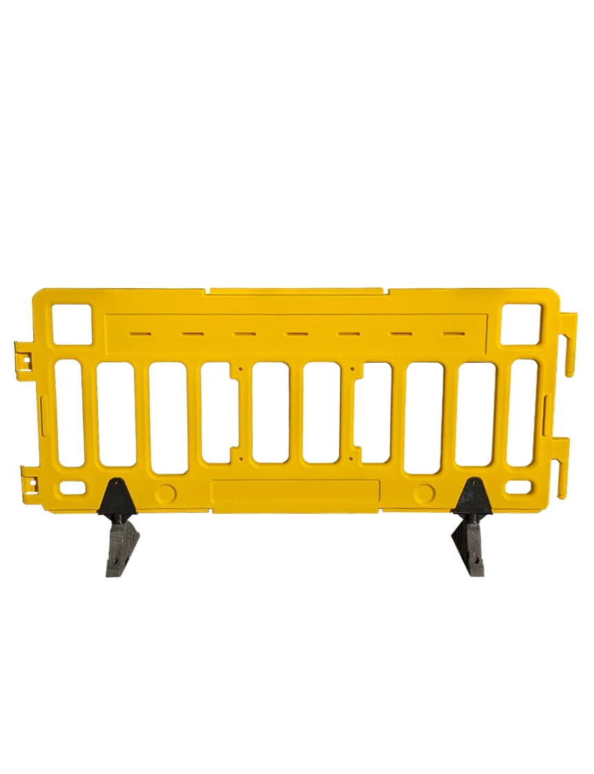 76 inch Yellow Interlocking Pedestrian Fence with red-white reflective ...
