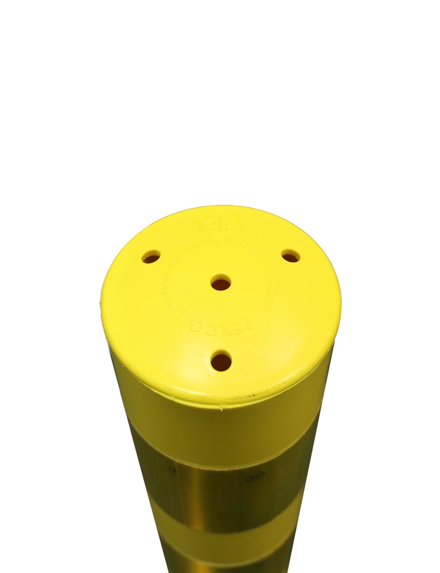 PEXCO 36" Yellow City Post® Surface Mount w/ 2 Yellow Reflective ...