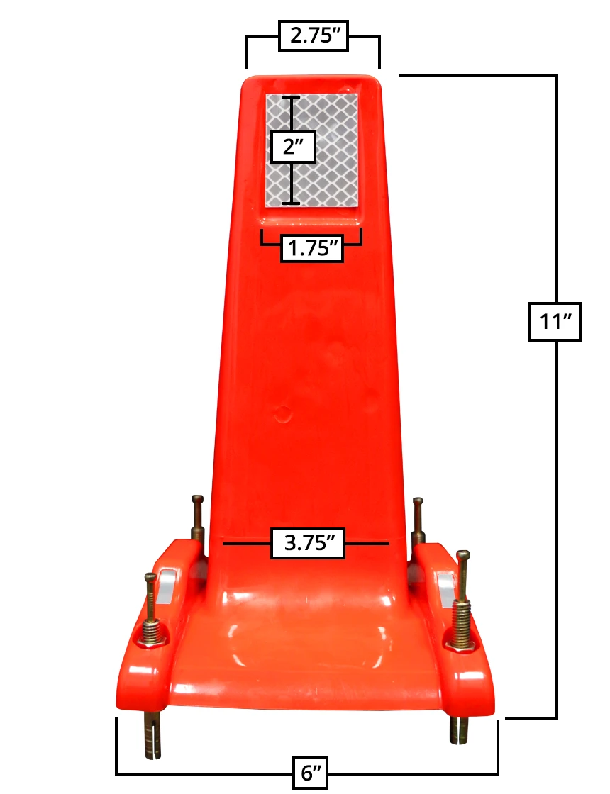 Orange Economy Reboundable Lane Delineators | PLDELORG | Traffic Safety ...