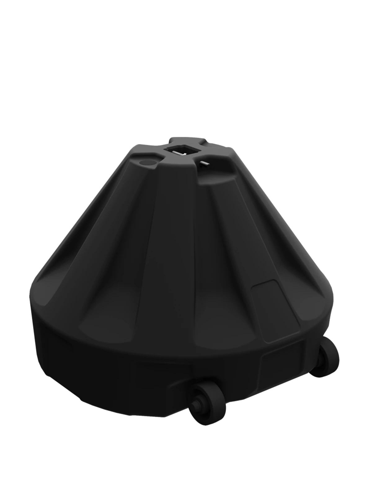 Roll-A-Post™ Portable Sign Post, 24" Black Base with 60" Tall White ...