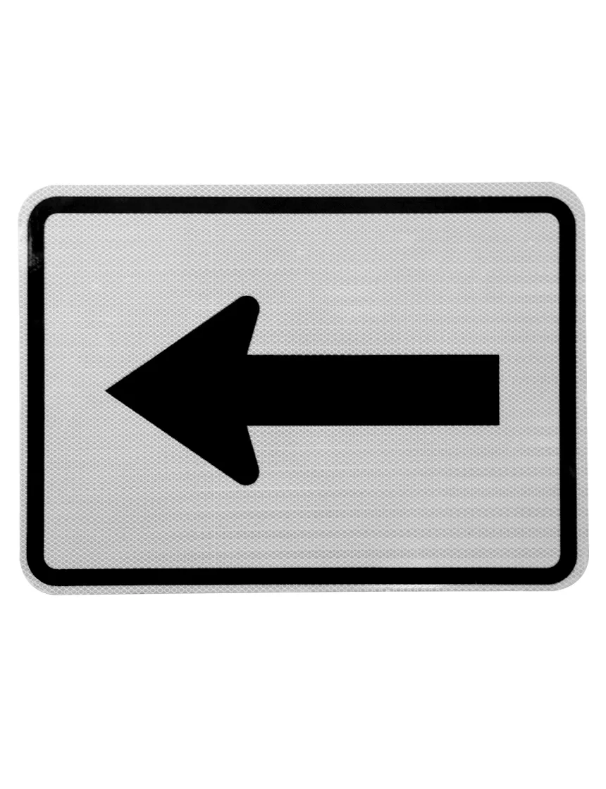 Reversible LEFT or RIGHT Arrow (M6-1) | RS-ALU-M6-1W-HI | Traffic ...
