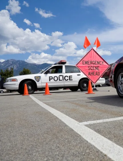 36" Heavy Duty Pink Reflective Roll Up Sign EMERGENCY SCENE AHEAD | RU ...