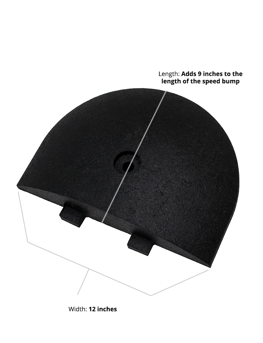 9" Rounded End Cap for ALLEY-BUMP w/ 5" Lag and Anchors | SABRECL ...