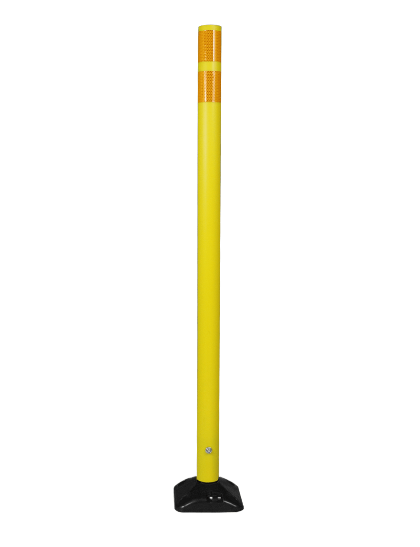 48" Yellow Delineator w/ Reflective Collars & Asphalt Base ...