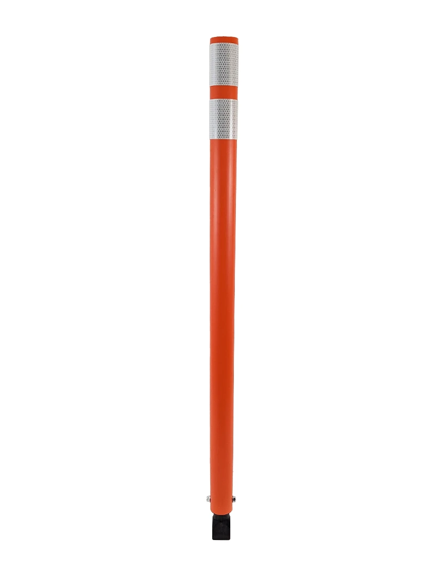 Shur Reflex Round Delineators Orange Asphalt 48" Black White ...
