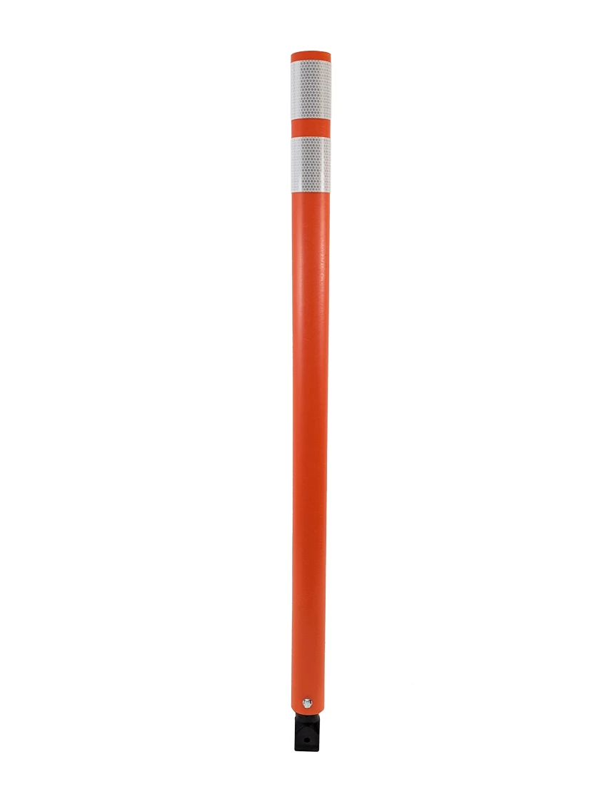 Shur Reflex Round Delineators Orange Asphalt 48" Black White ...