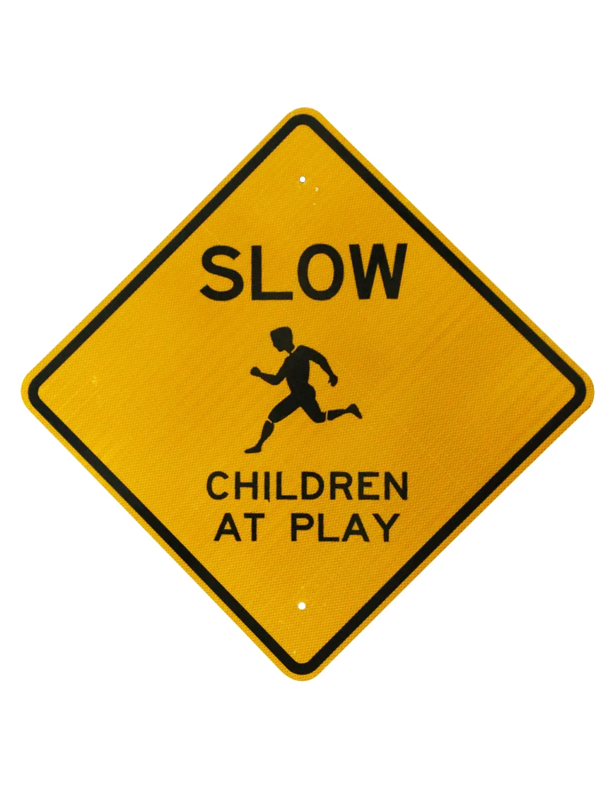 slow children at play 24 in x 24 in | RS-ALU-W9-12-24Y-HI | Traffic ...