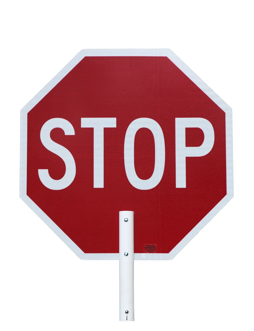 24" Reflective Sign w/ Telescoping Aluminum Handle | STOP-SLOW 24 EG ...