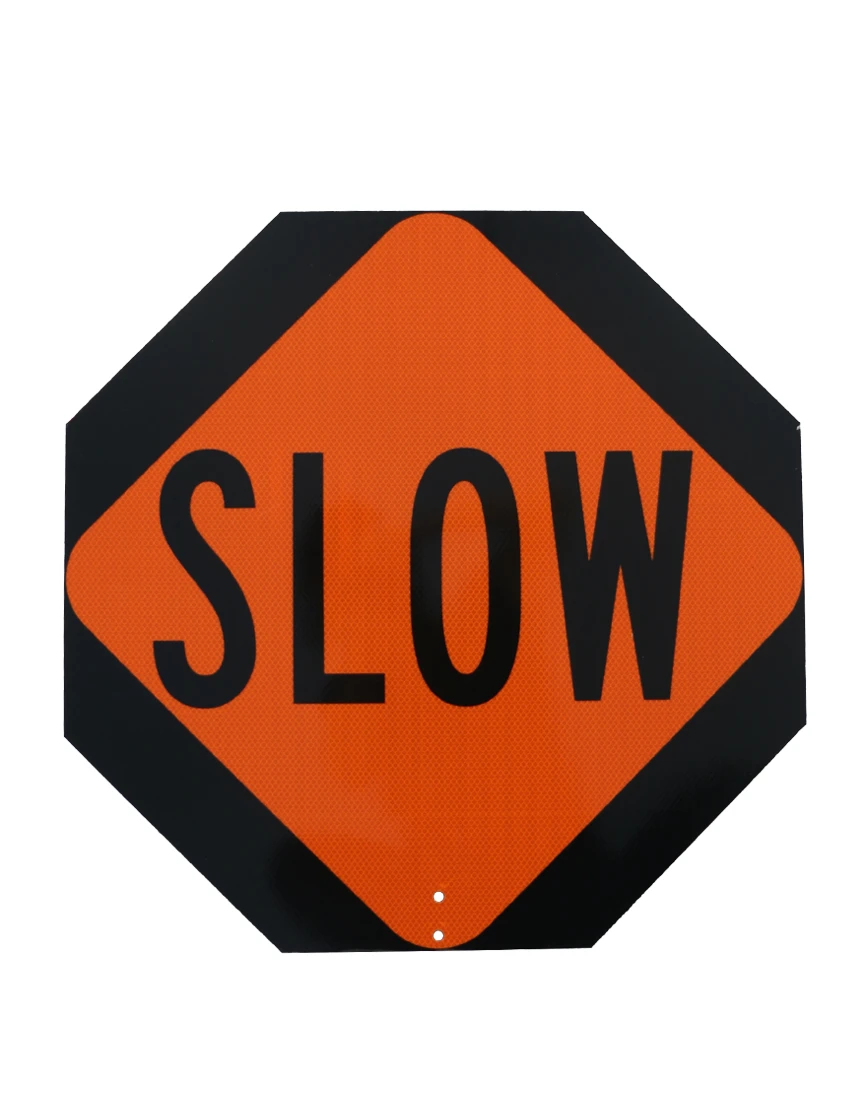 24" High Intensity (HI) Reflective Stop/Slow Paddle w/Telescoping 53 ...