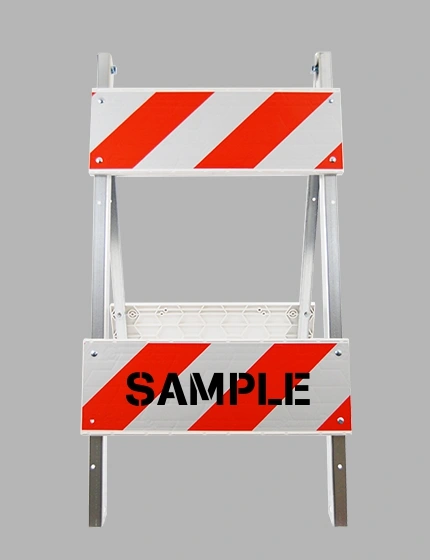 Type II Barricade w/ EG Reflective Panels & Custom Lettering | T2EG ...