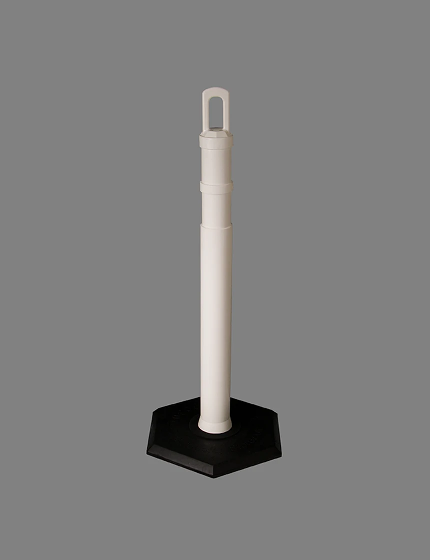 White 42" JBC Arch Top Tube with 18lb Base | TJ42W-18 | Traffic Safety ...