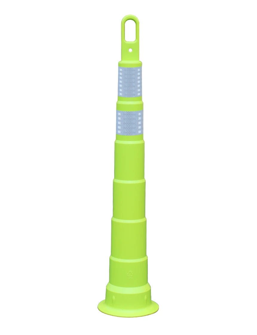 42" Traffix Lime Looper Cone w/ 6" and 4" HI ref Collars & 30lb. Base ...