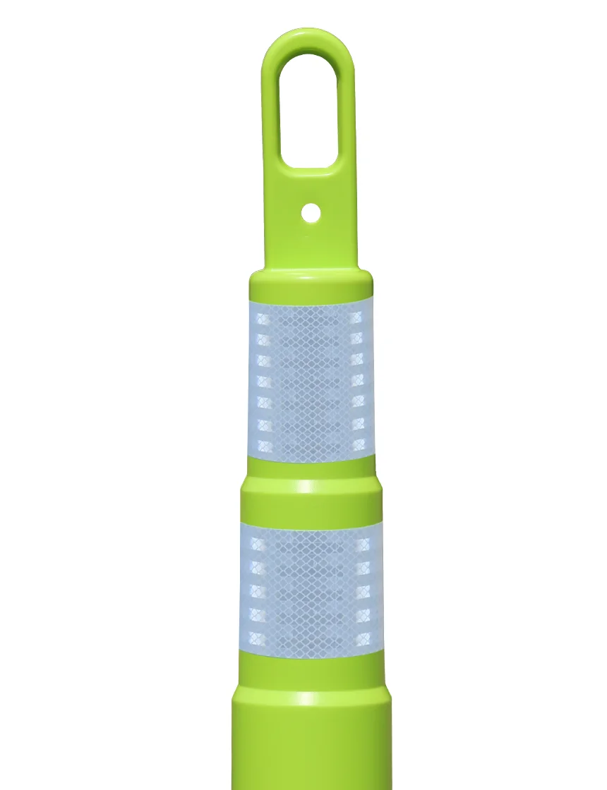 42" Traffix Lime Looper Cone w/ 6" and 4" HI ref Collars & 30lb. Base ...