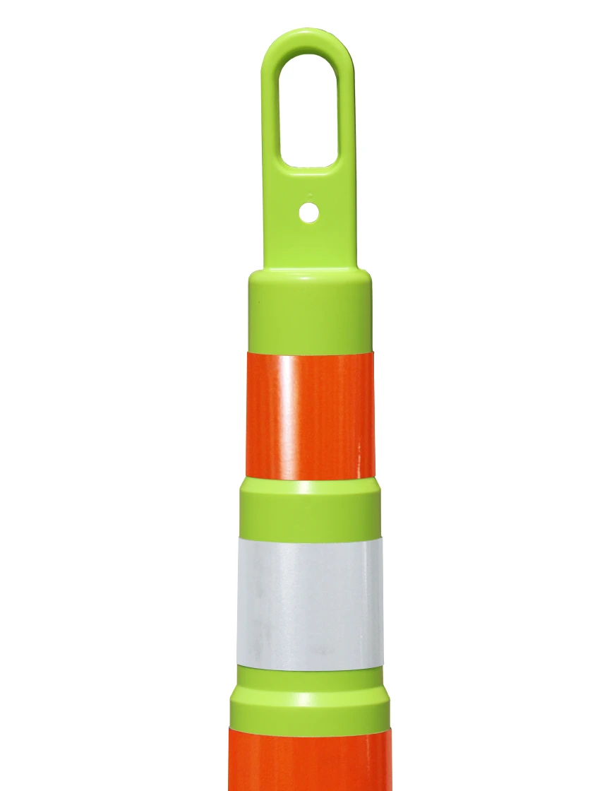 42" LIME Traffix Looper Cone Channelizer w/Four (4) 4" EG Reflective ...