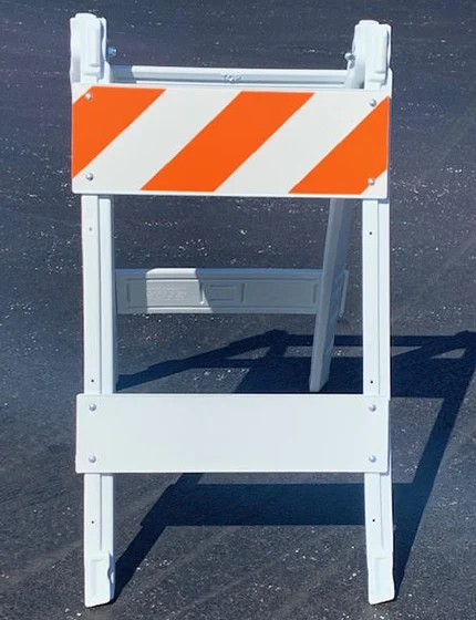 45" Folding Plastic Type I Barricade w/ EG Reflective Sheeting | TYPE ...