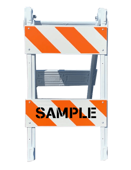 45" Folding Type II Barricade w/ Reflective Sheeting, Custom | TYPE 2EG ...
