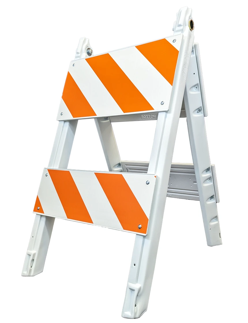 Modular plastic barricade engineer grade EG Type 2 with one 12 inch ...