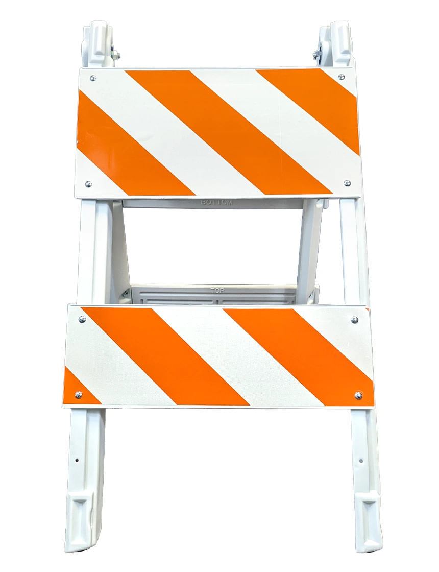 Modular plastic barricade engineer grade EG Type 2 with one 12 inch ...