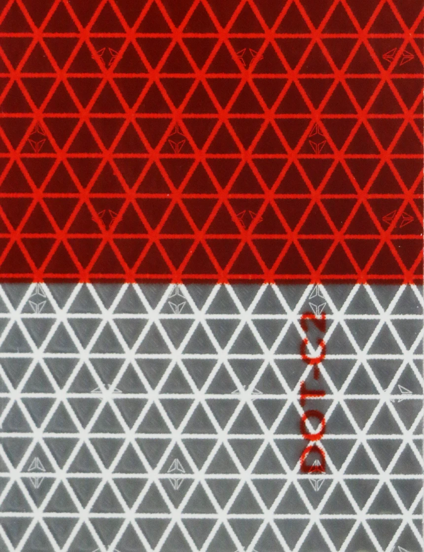 Orafol Daybright DOT-C2 Conspicuity Sheeting, 6"x 6" red/white, Rolls ...