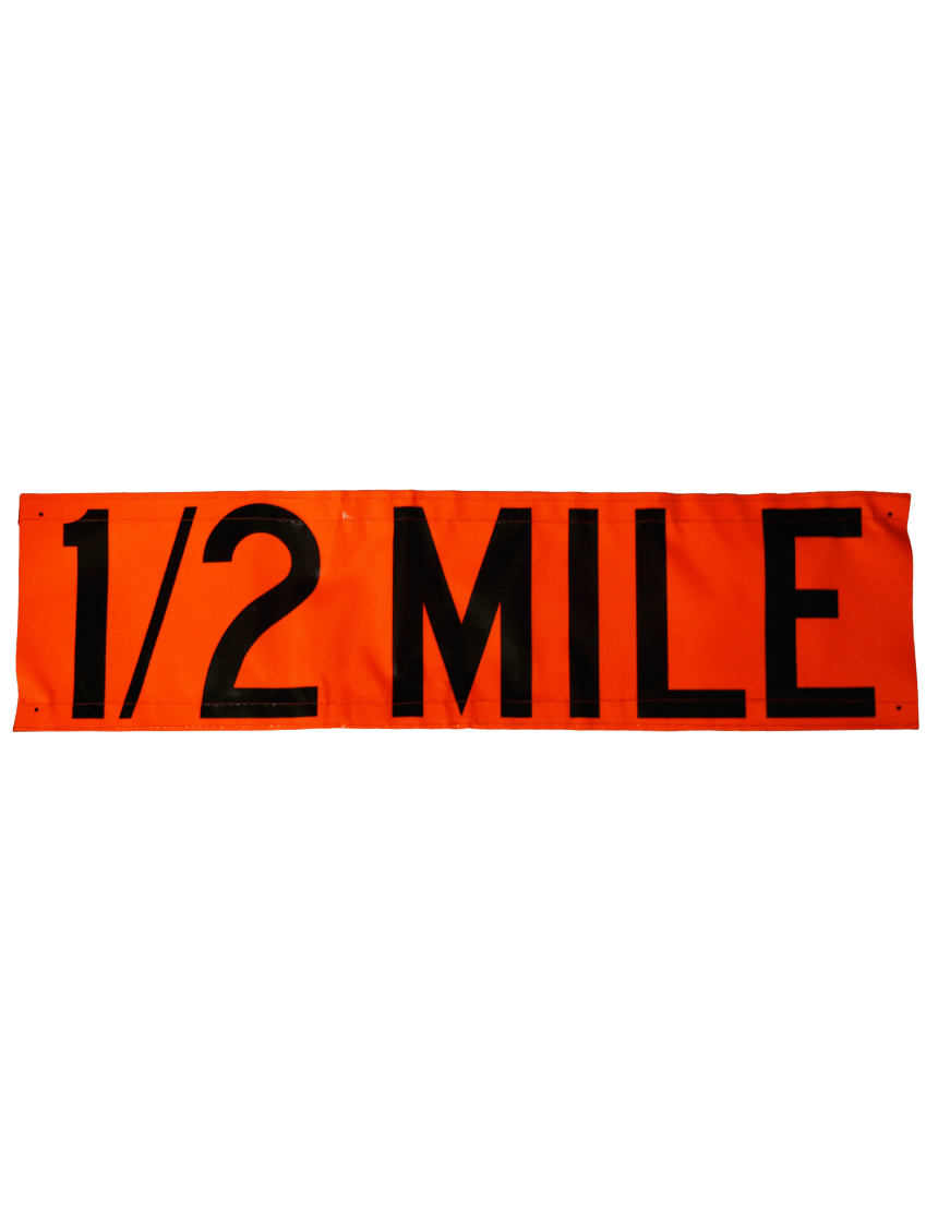 Velcro Overlay for 48", Non-Reflective, Roll Up Sign, 1/2 MILE ...