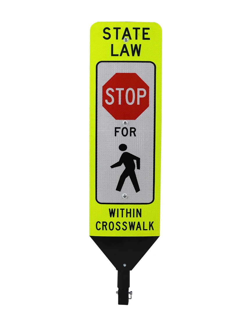 36" Stop Pedestrian Barricade w/ 35 lb Base | VPSTSFPRBND | Traffic ...