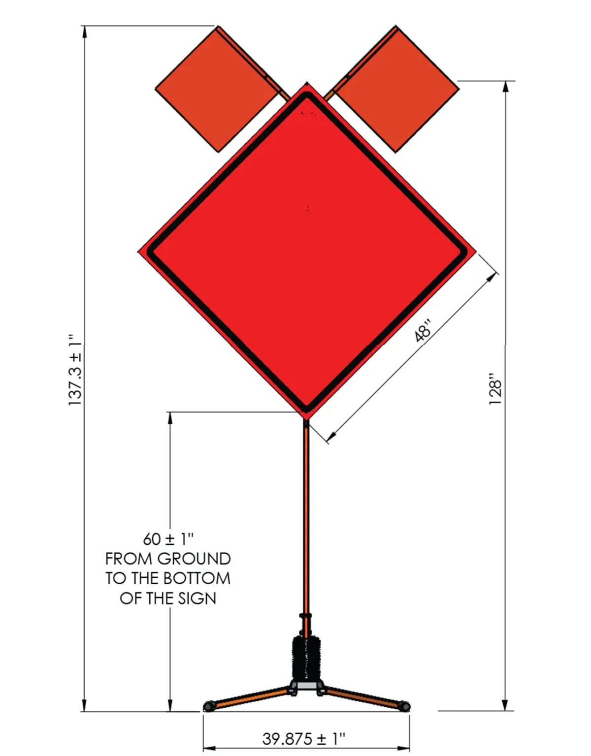 Watchdog SS440 Heavy Duty Steel Double Spring Sign Stand with Cross ...