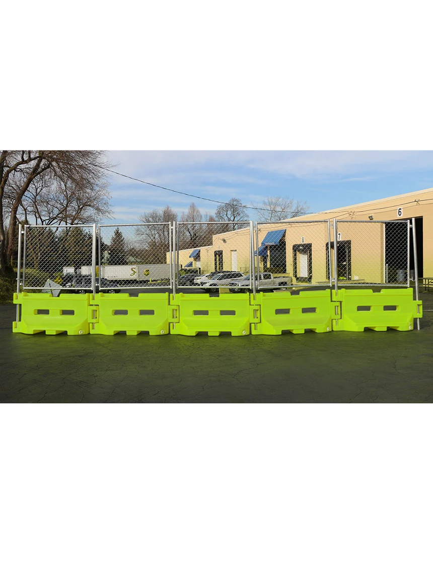 Green 36" Construction Barricade with OnePro Fence Panel | WB36GRN-OPF ...