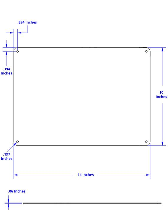 High Impact Polystyrene (HIPS) Plastic Sign with Mounting Holes, Danger ...