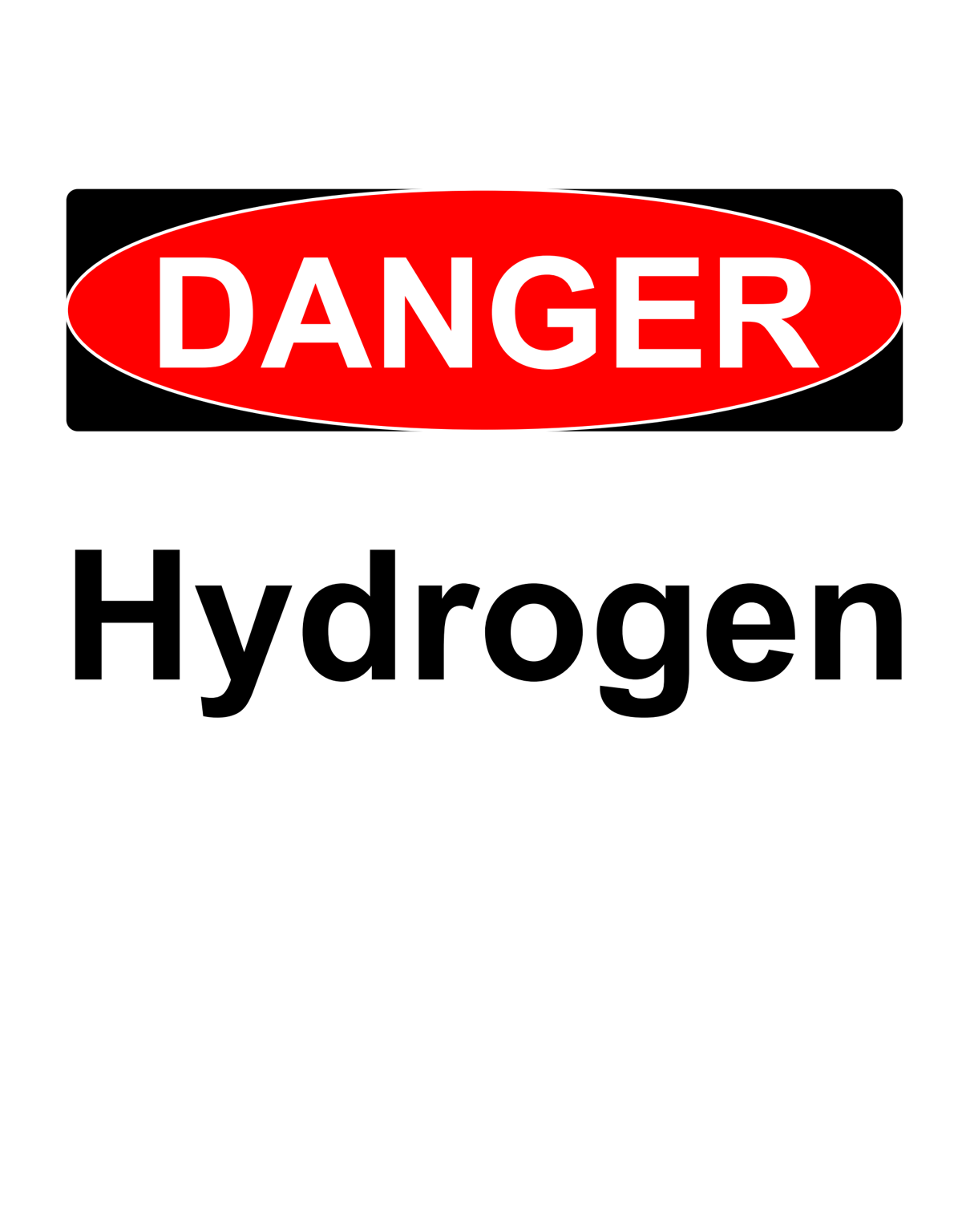 High Impact Polystyrene (HIPS) Plastic Sign with Mounting Holes, Danger ...