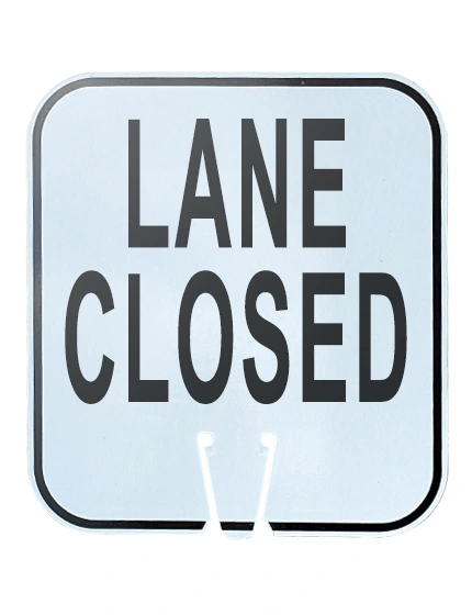 Vertical Reflective Clip On Sign LANE CLOSED | COSVREF-V-LNCL | Traffic ...