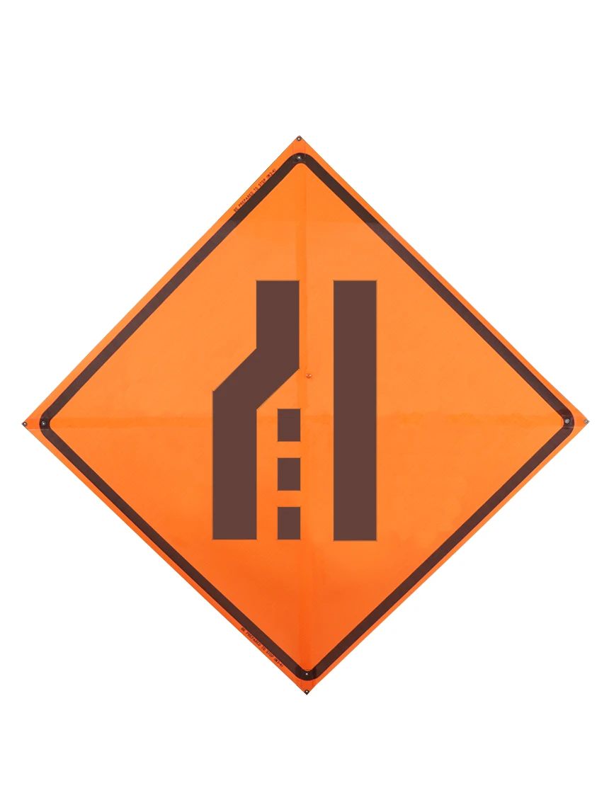 48" Mesh Roll Up Sign MERGE LEFT | RU-48-MESH-MRGLFT | Traffic Safety Store