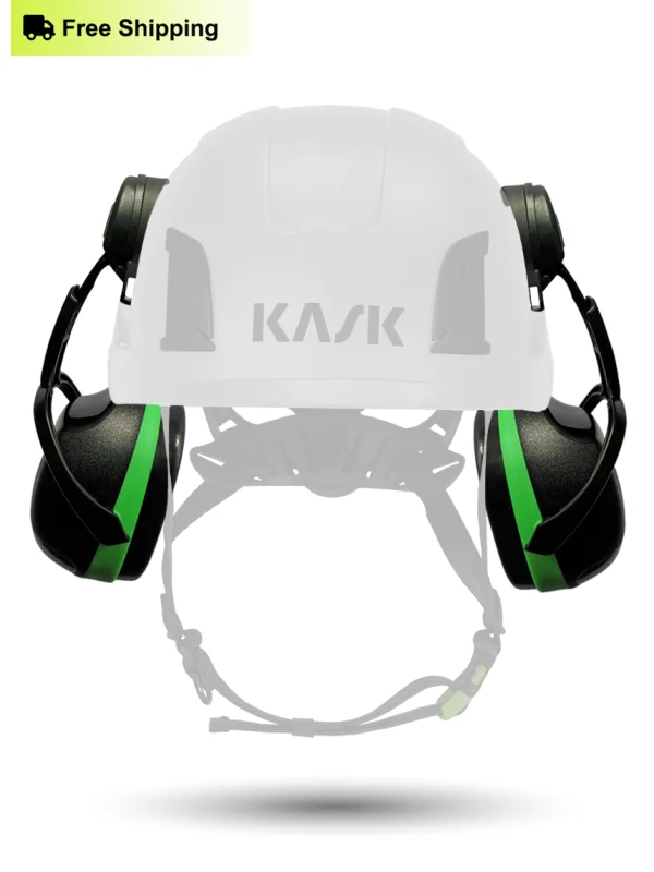 "Green" Ear Muffs (Low NRR 23-25 dB) for Kask Safety Helmets | WHP00004 ...