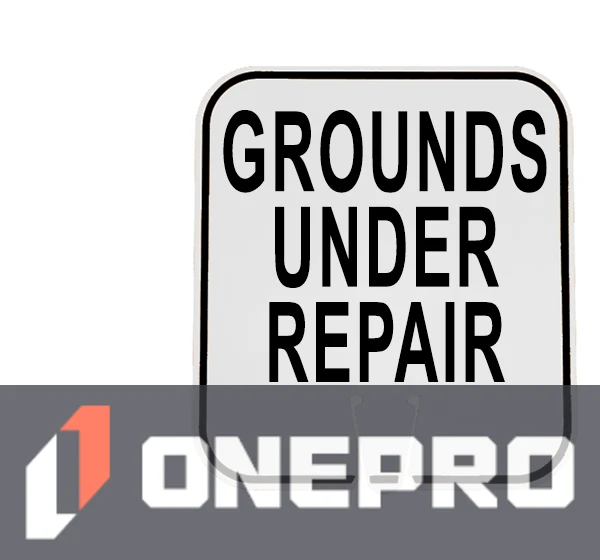 Ground Under Repair Vertical Clip-On Sign - Clip-On Signs for Traffic ...