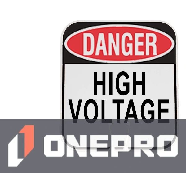 Danger High Voltage Symbol Clip-On Sign - Clip-On Signs for Traffic ...