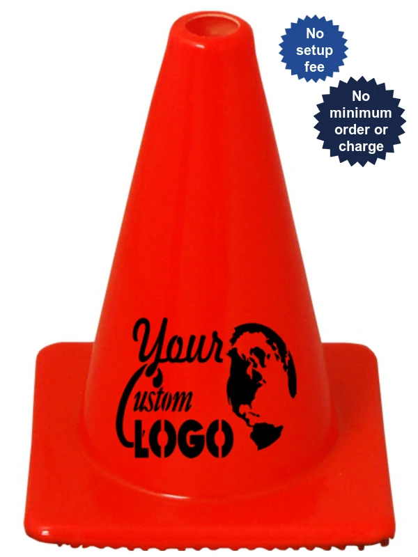 12 inch Orange Plastic Traffic Cones | C12-CONE LOGO | Traffic Safety Store