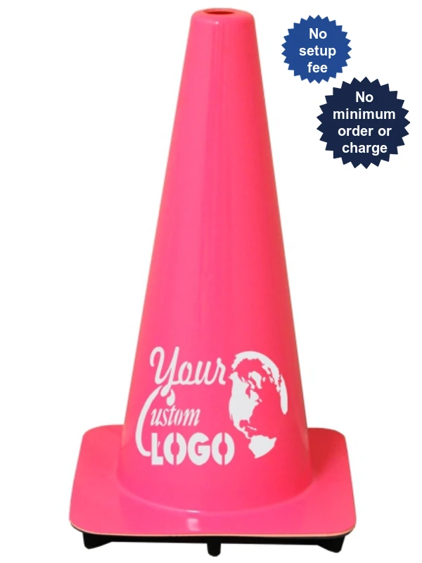 18 inch Orange Plastic Traffic Cones | CP18-CONE LOGO | Traffic Safety ...
