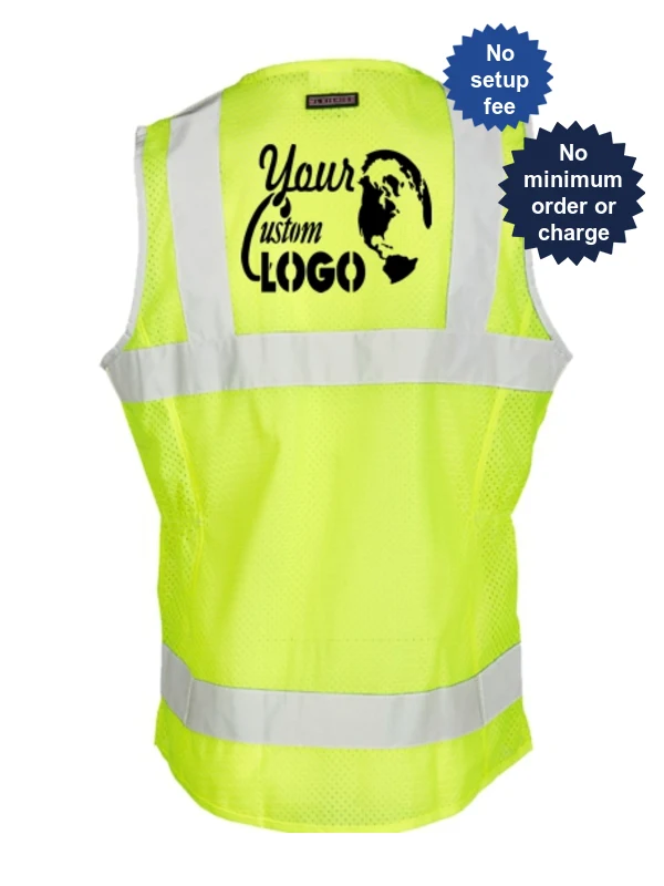 Women's Ultra-Cool Lime Large Class 2 Vest w/ Zipper Front Closure ...