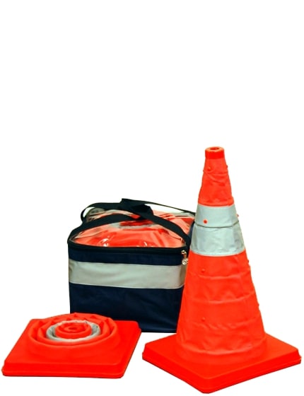 Collapsible Construction Cones - Pop-up Light-Up | Construction Safety ...