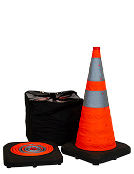 Collapsible Construction Cones - Pop-up Light-Up | Construction Safety ...