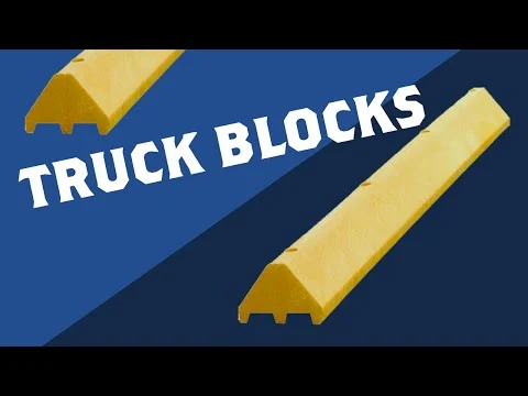 8' Yellow Plastic Truck Block w/ 10" Lags & Anchors | PBTBYL | Traffic ...
