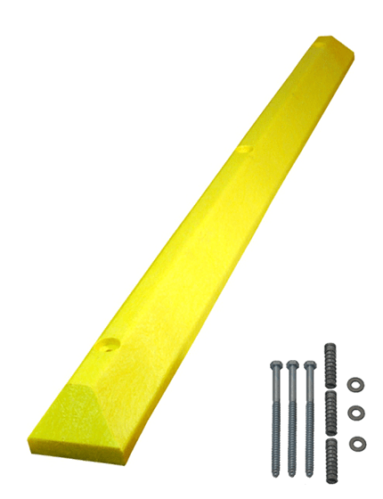 6' Heavy-Duty Solid Plastic Parking Blocks | Traffic Safety Store