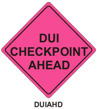 36" Reflective Pink Emergency Roll-Up Signs | Traffic Safety Store
