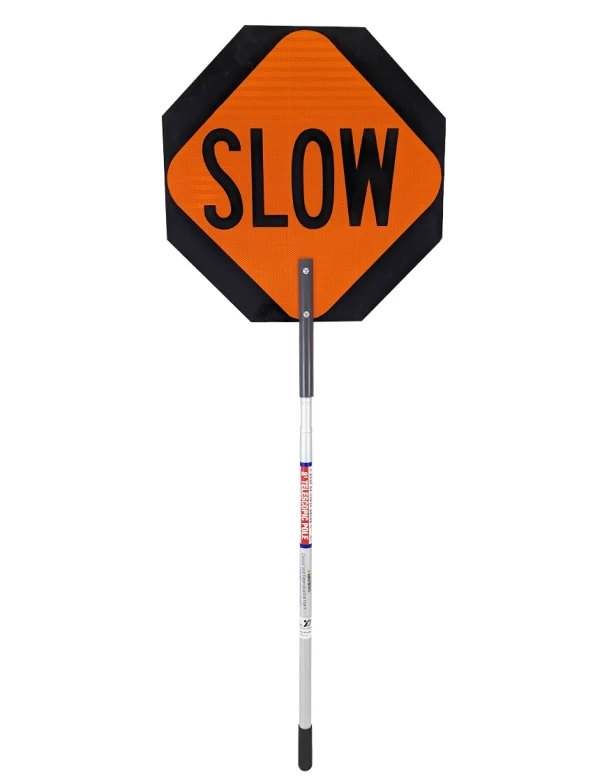 24" Non-Reflective Stop/Slow Paddle Sign w/ Telescoping Handle | STOP ...