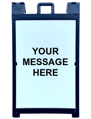 Black Plasticade Signicade Deluxe 'Sandwich Style' Sign Holder with One ...